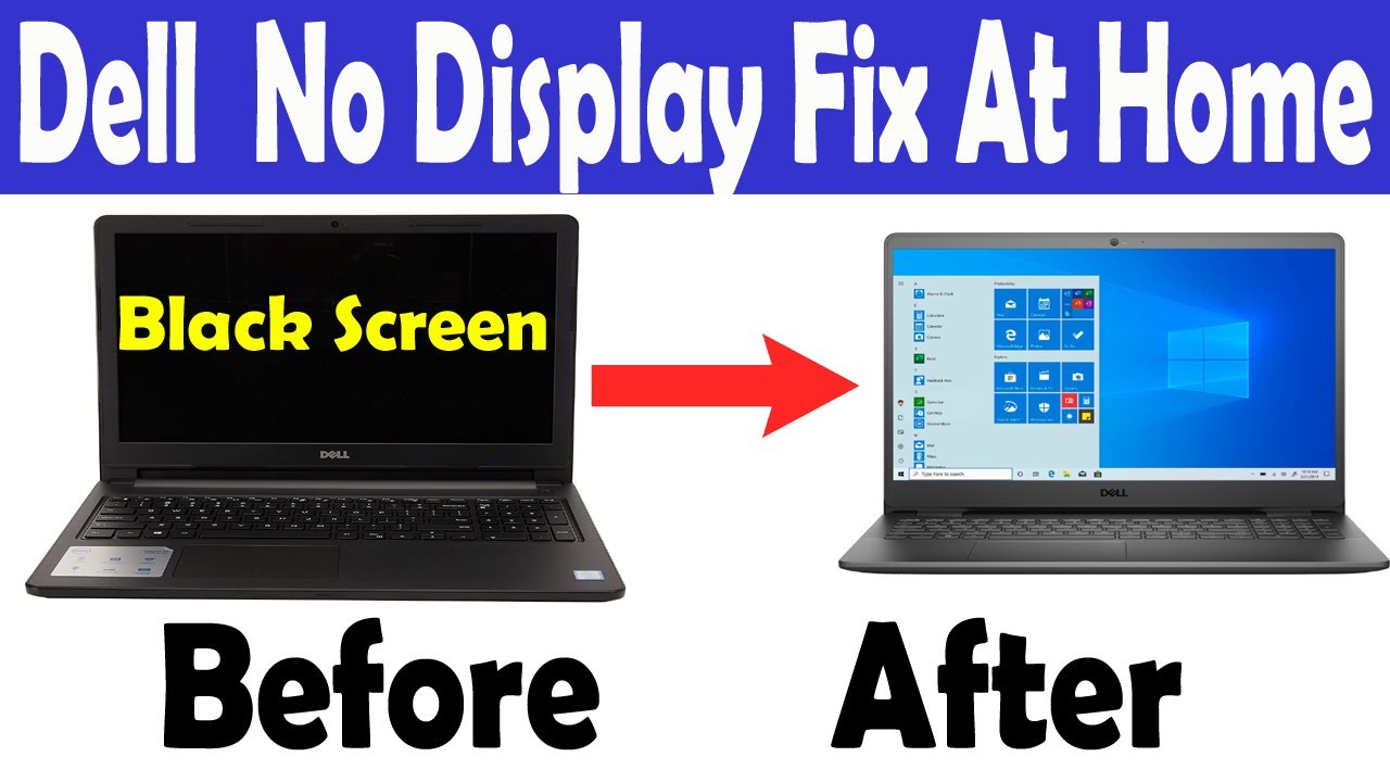 Who to Fix Dell Laptop Black Screen No Dispaly At Home | Laptop Fix At ...