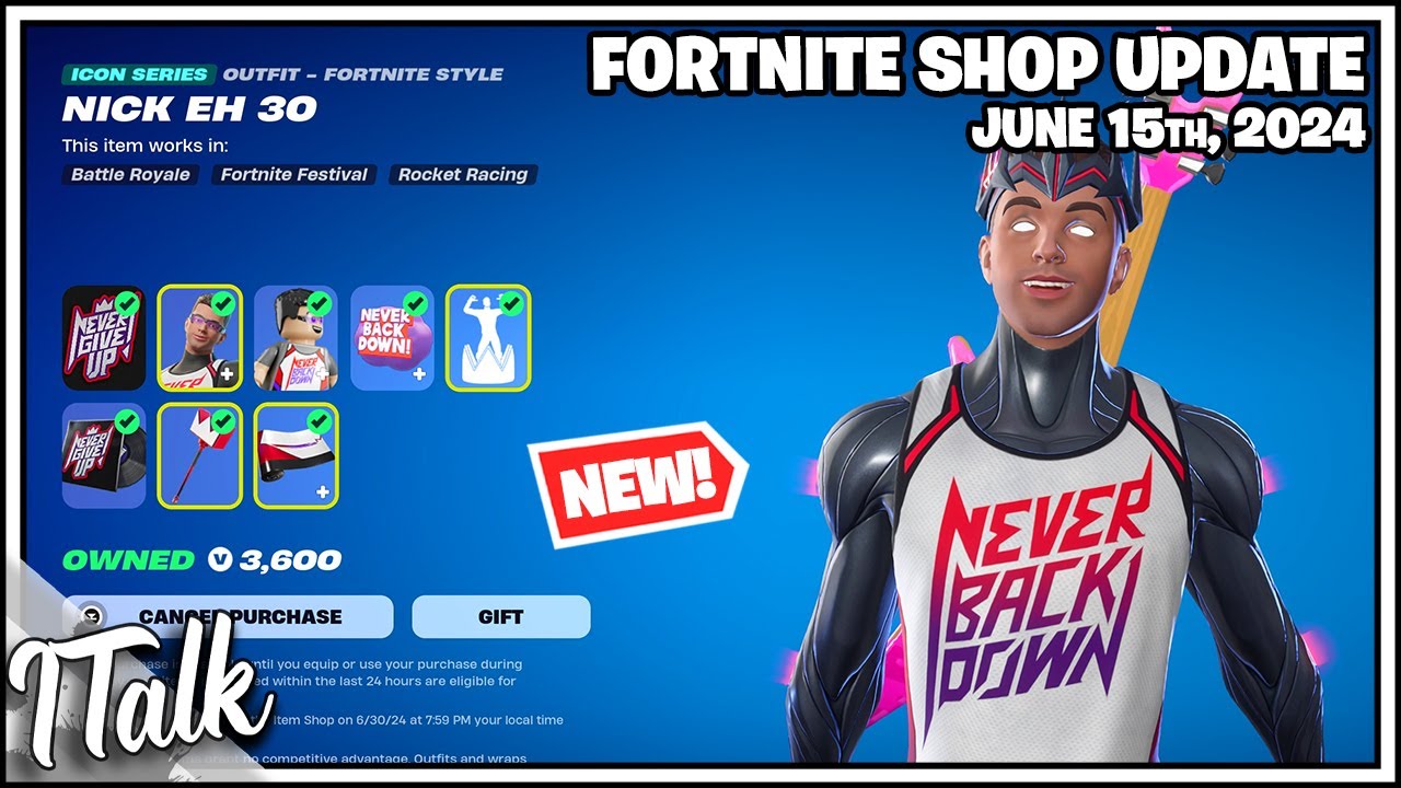 *NEW* NICK EH 30 SKIN! Fortnite Item Shop [June 15th, 2024] (Fortnite ...