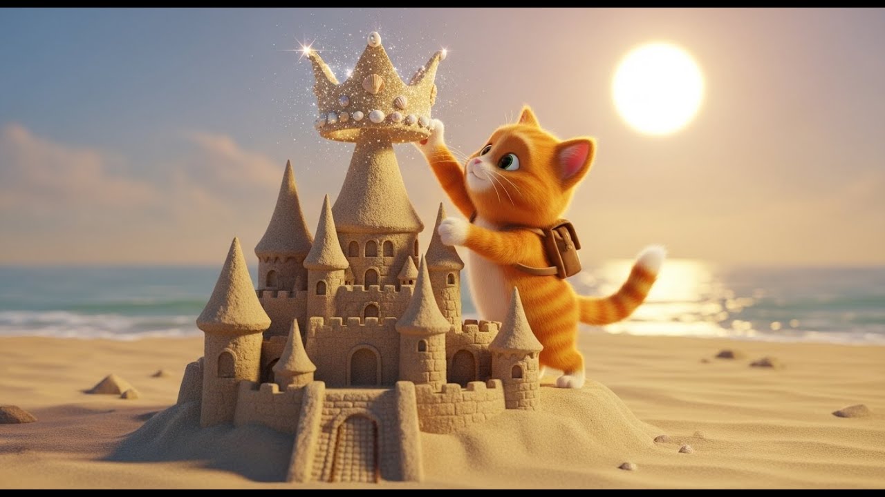 The Cat Who Built a Sandcastle | Fun Nursery Rhymes and Kids Songs ...