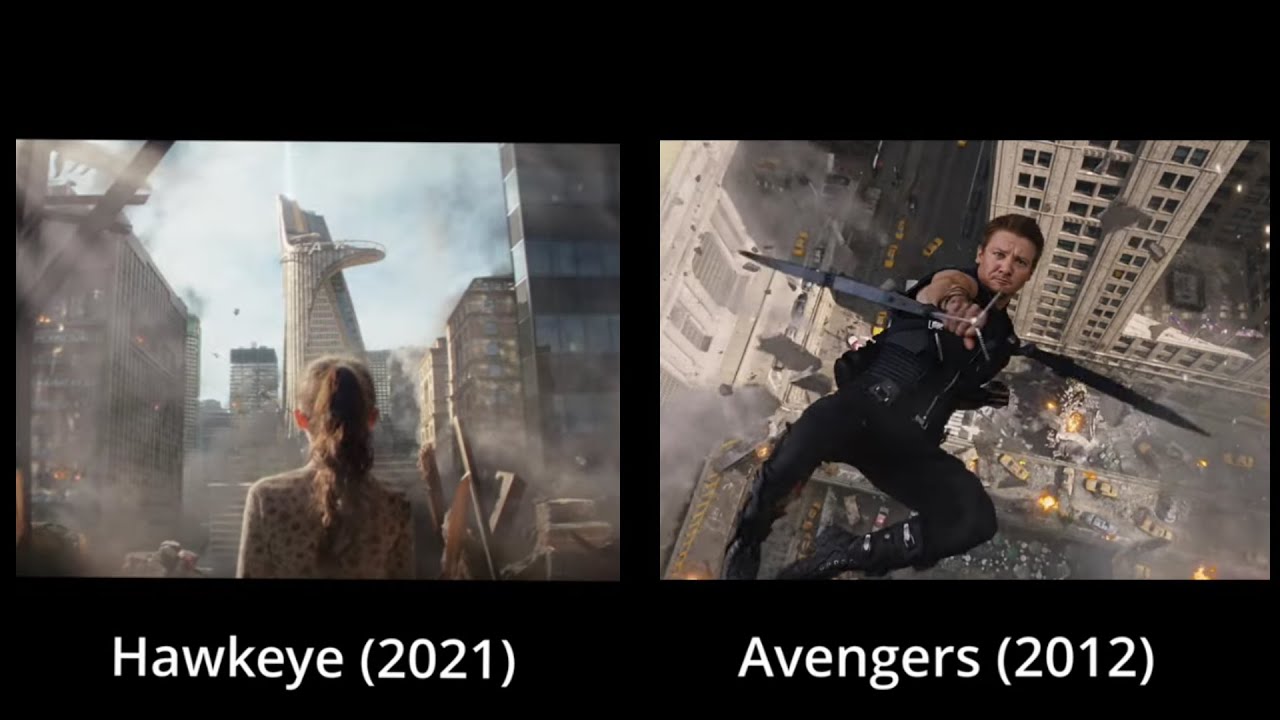 Hawkeye (2021) vs Avengers (2012) - YouTube
