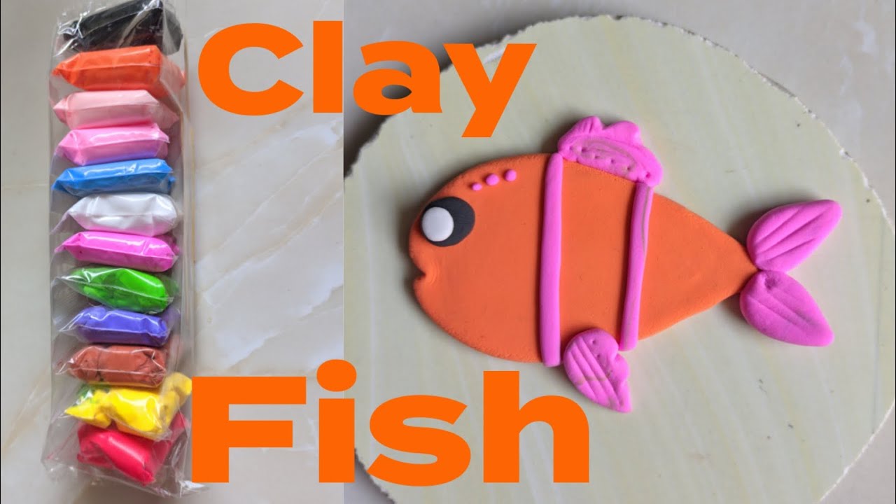 How to make a fishing with clay 😍||Clay fish||#claytutorial #diyclay # ...