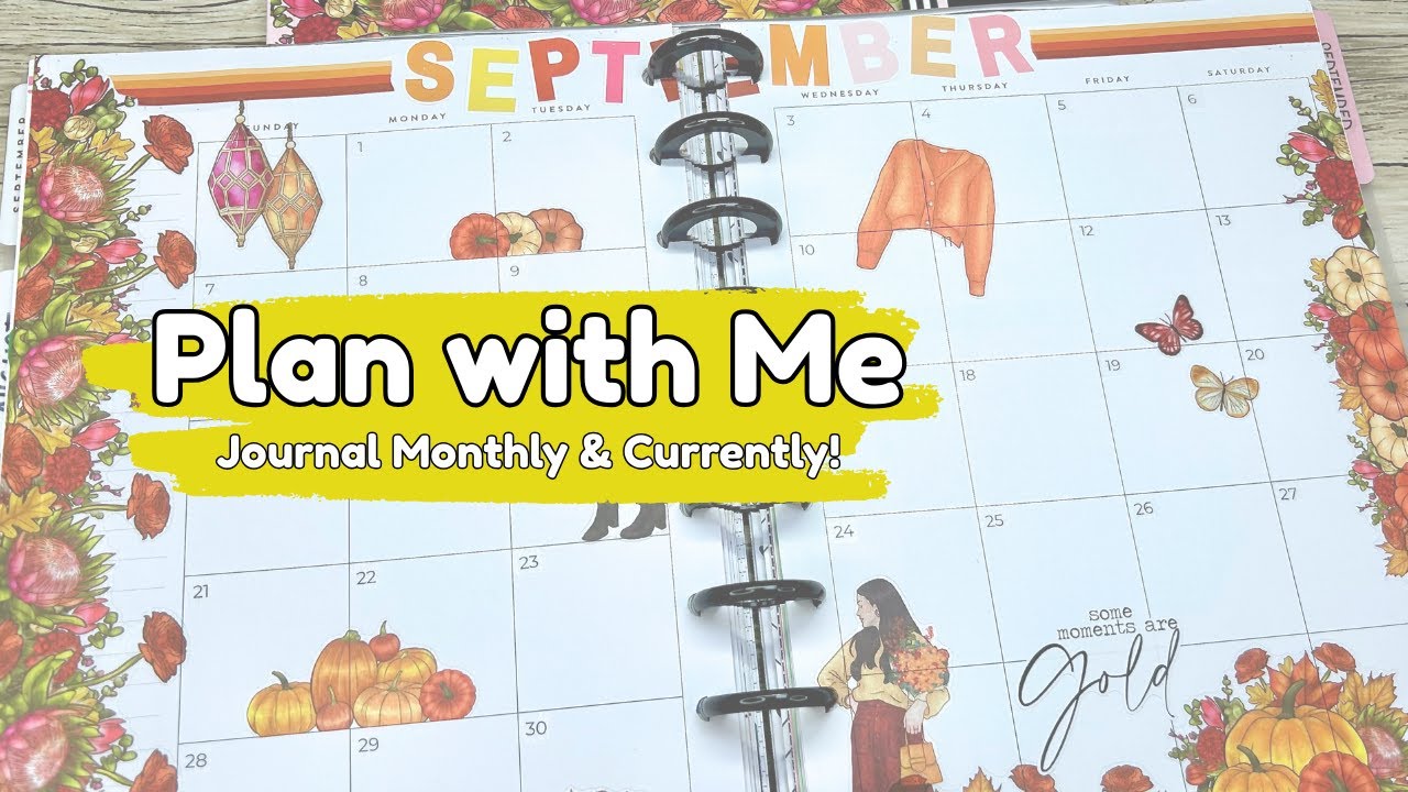 Plan with Me // Classic Happy Planner // September Monthly & Currently ...