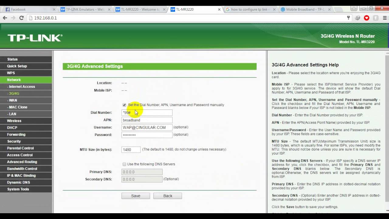 Configure TP link router with USB modem - YouTube
