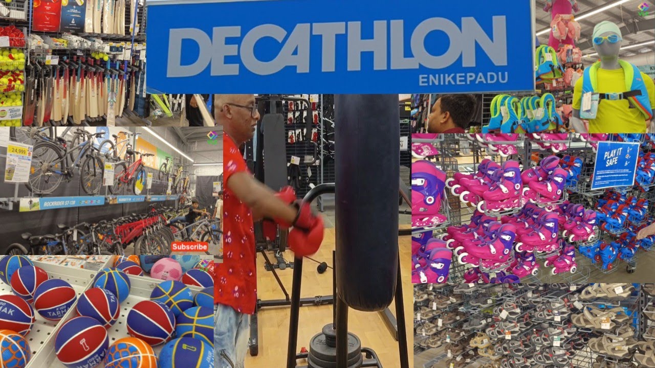 DECATHLON STORE TOUR || SPORT SHOWROOM IN VIJAYAWADA || CRICKET ...