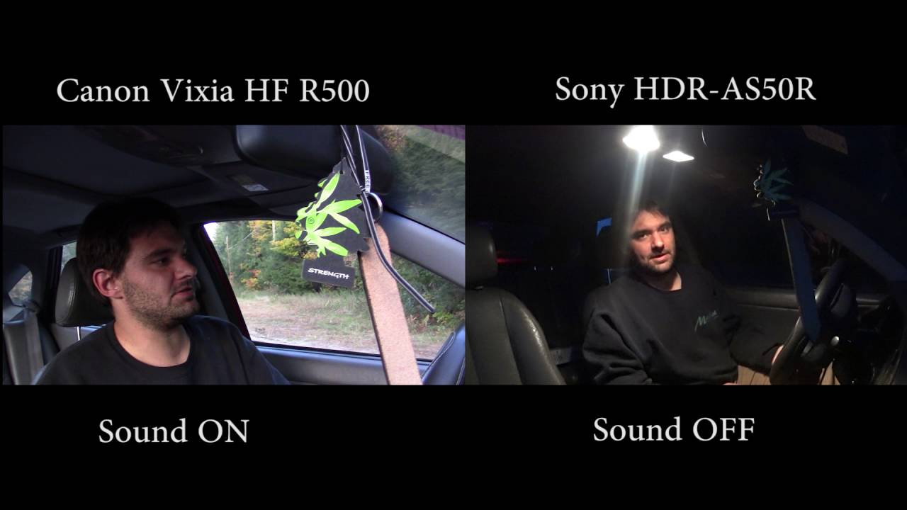 Canon Vixia HF R500 vs Sony HDR-AS50R - YouTube