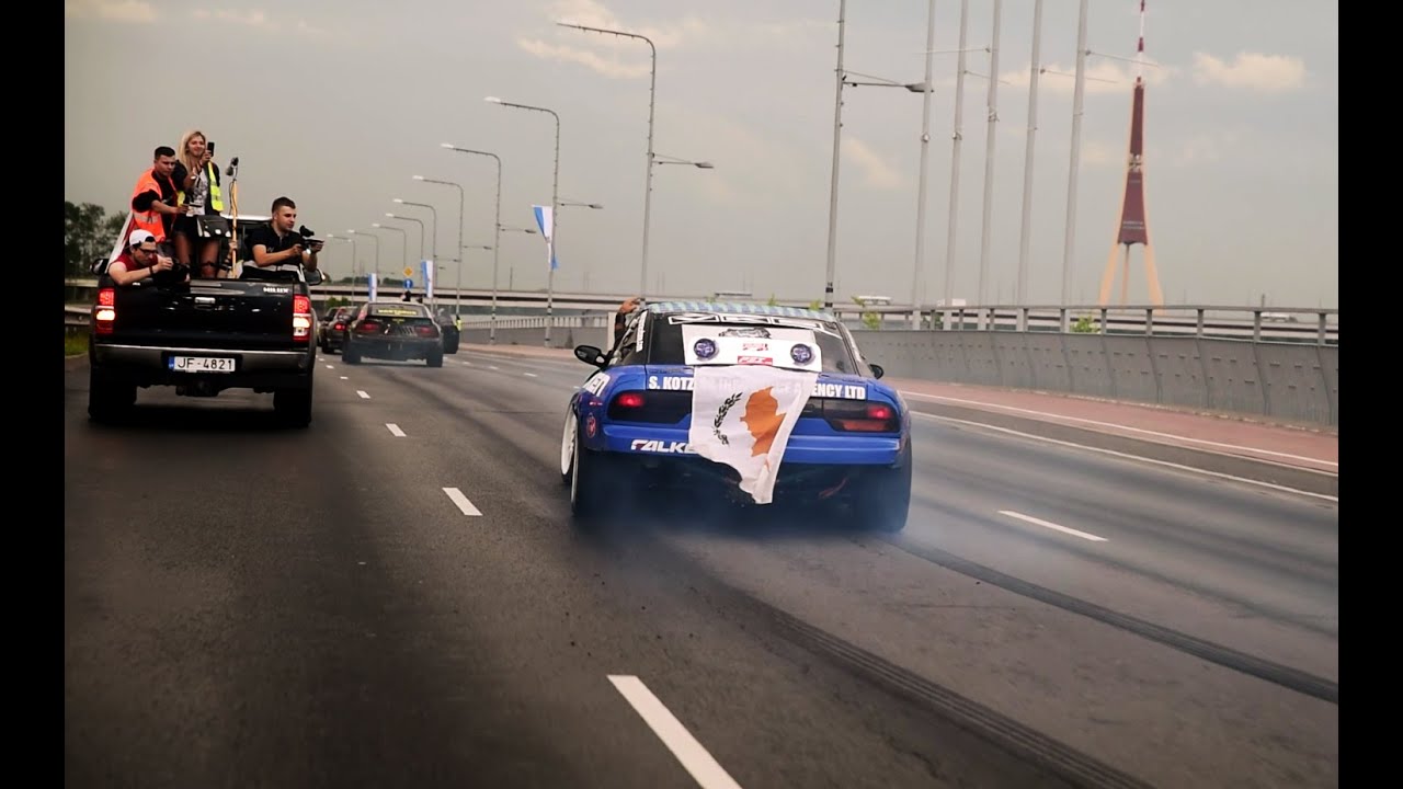 Latvia RIGA Street Parade Drift Allstars 2016 - YouTube