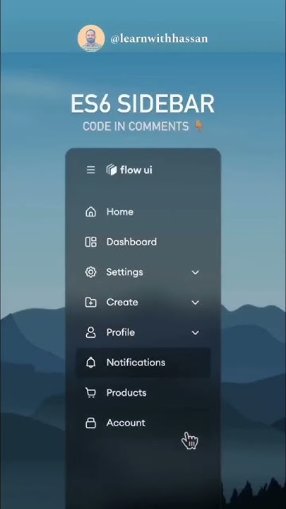 ES6 SIDEBAR | Comment Code for more details #shorts #shortsfeed - YouTube