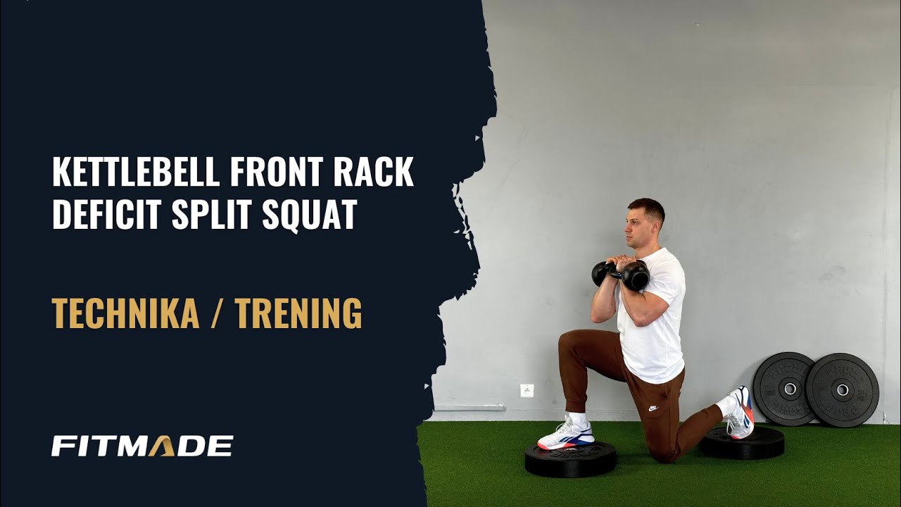 Kettlebell front rack deficit split squat - Ćwiczenie / Prawidłowa ...