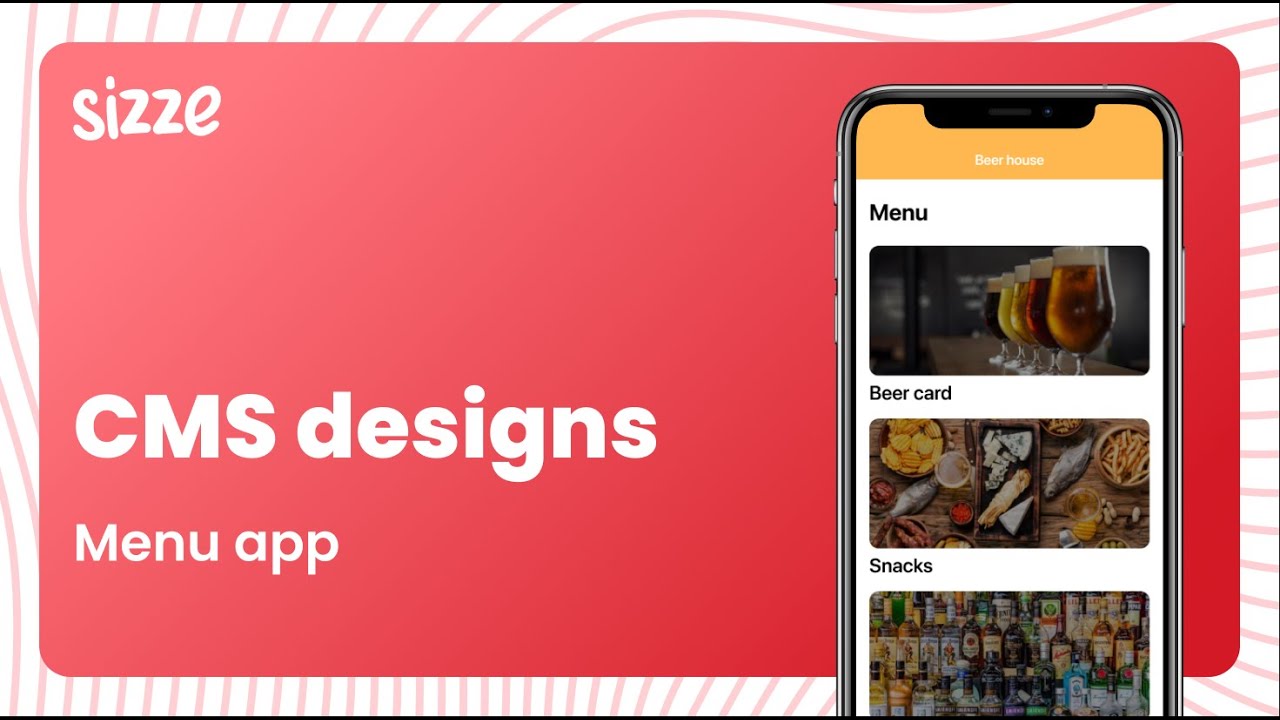 Create a CMS on Sizze - Menu - YouTube
