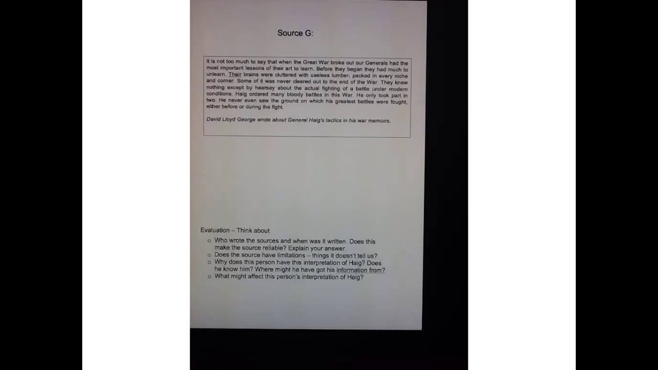 Haig - Butcher of The Somme Source G - YouTube