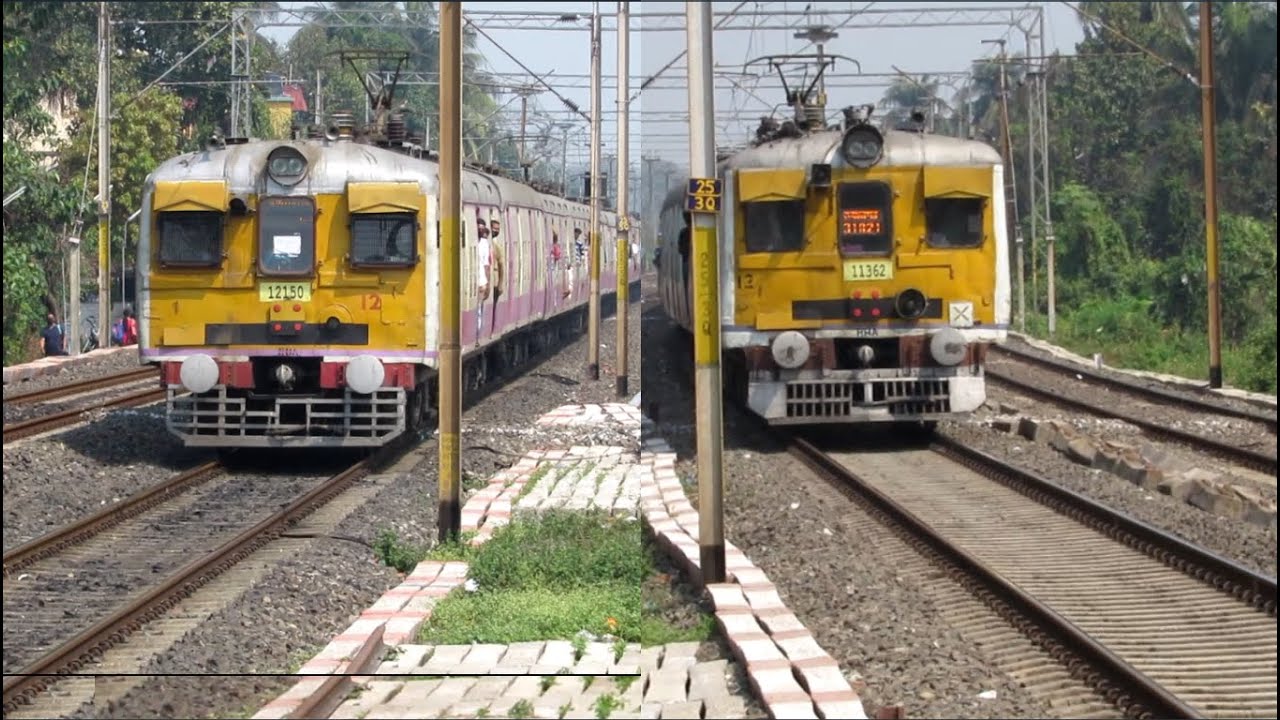 [7 in 1] Non Stop Galloping EMU local trains🔥 Kolkata Fast EMU local ...