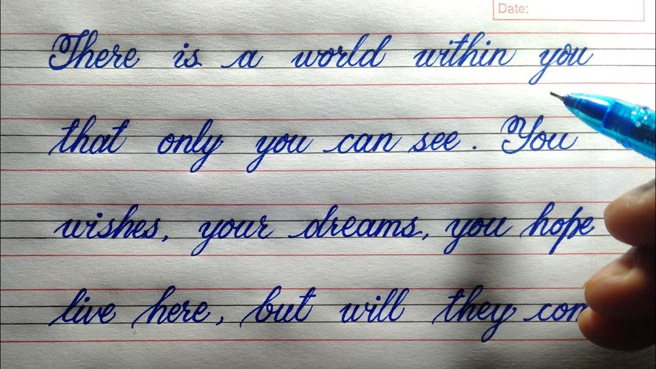 Handwriting practice | Cursive writing | Neat and clean handwriting | Palash Calligraphy - YouTube