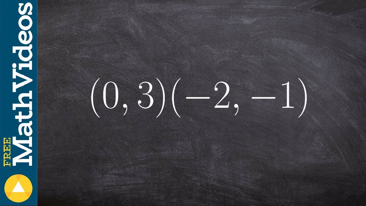 Find the linear equation given two points - YouTube