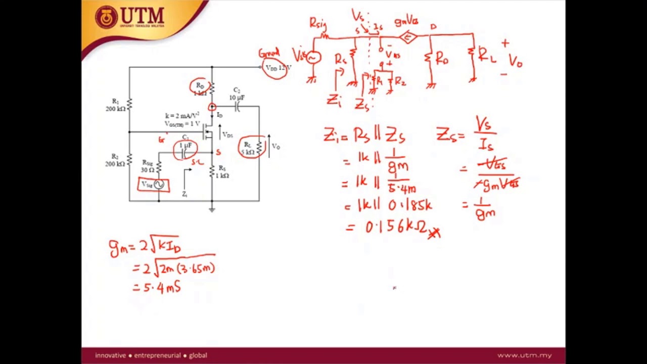 AC analysis of common gate configuration | Electronic Devices | YSAG ...