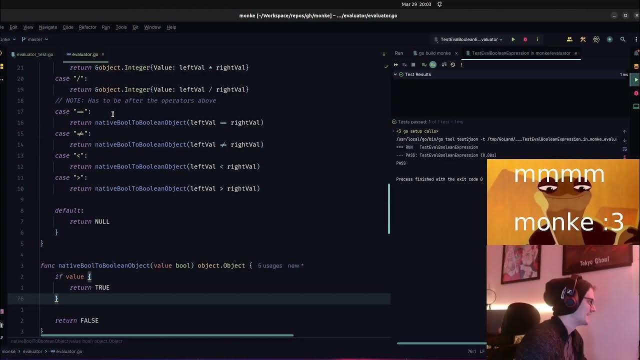 Writing an Interpreter in Go🔥 @codingwithluke #monke #Go !commands ...
