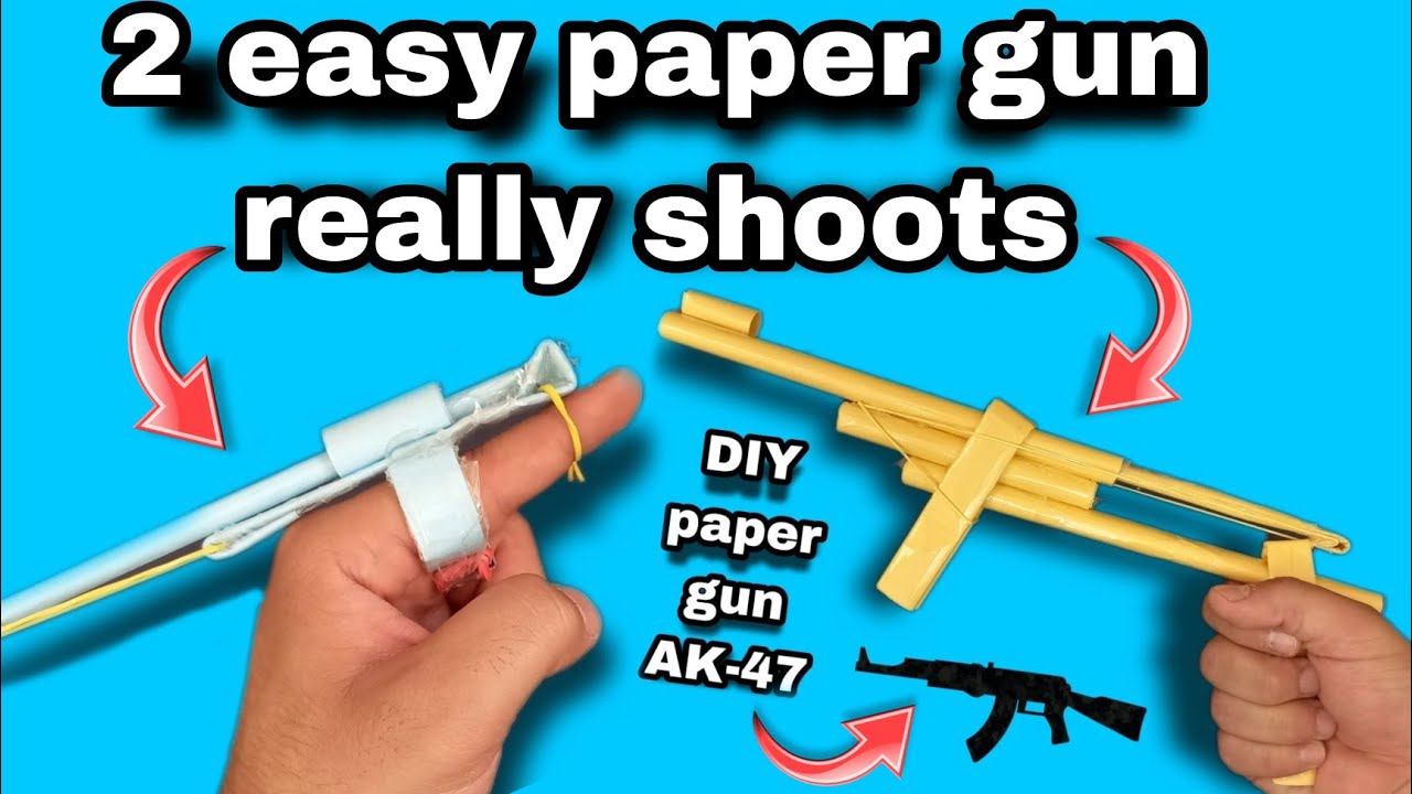 2 easy New Paper Gun | That Shoots Paper Bullets - YouTube
