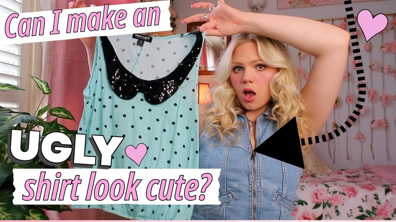 Can I make an ugly shirt look cute? - YouTube