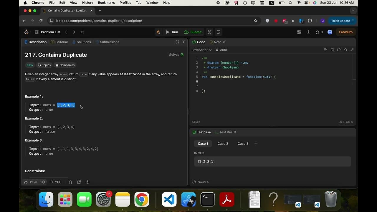 Contains Duplicate - LeetCode - Easiest Solution - JavaScript - YouTube