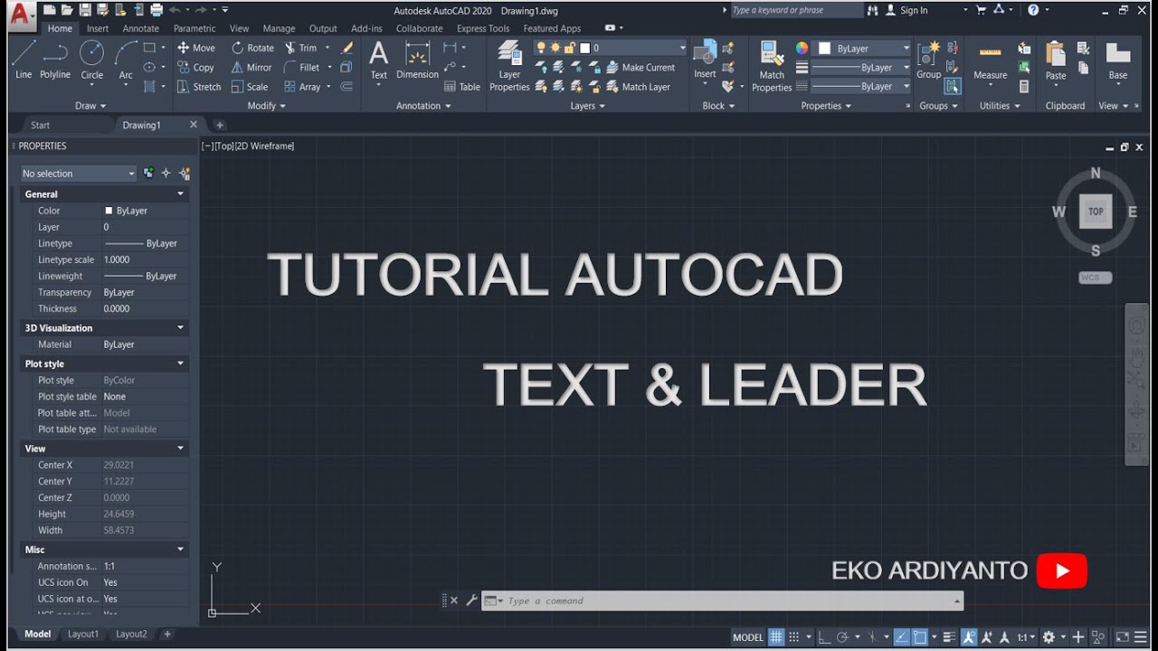Tutorial AutoCAD Text Leader YouTube tutorial-autocad-text-leader-youtube