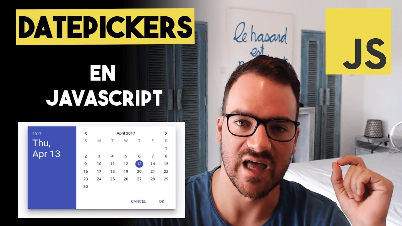 Les Datepickers En Javascript Youtube