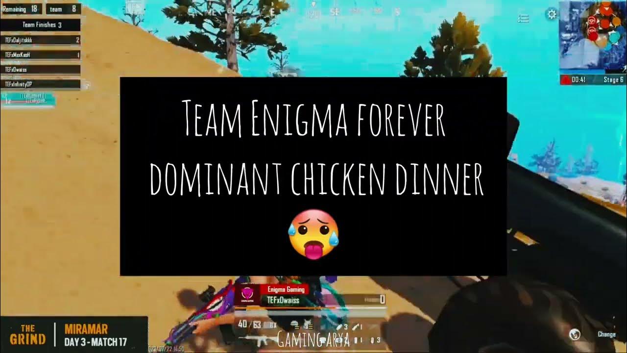 Enigma Forever dominant Chicken Dinner in BGIS - The Grind | Maxkash - The Fearless Driver ...