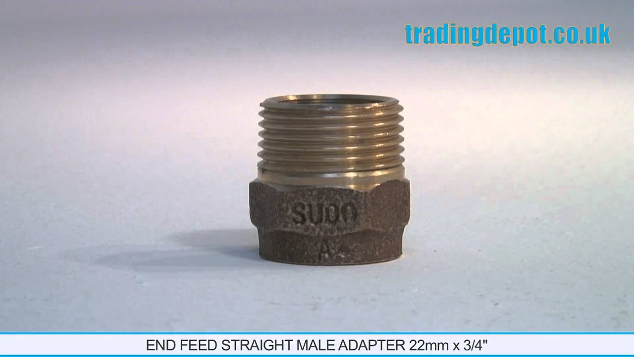 TRADING DEPOT: End Feed Straight Male Adapter 22mm x 3/4" Part no ...