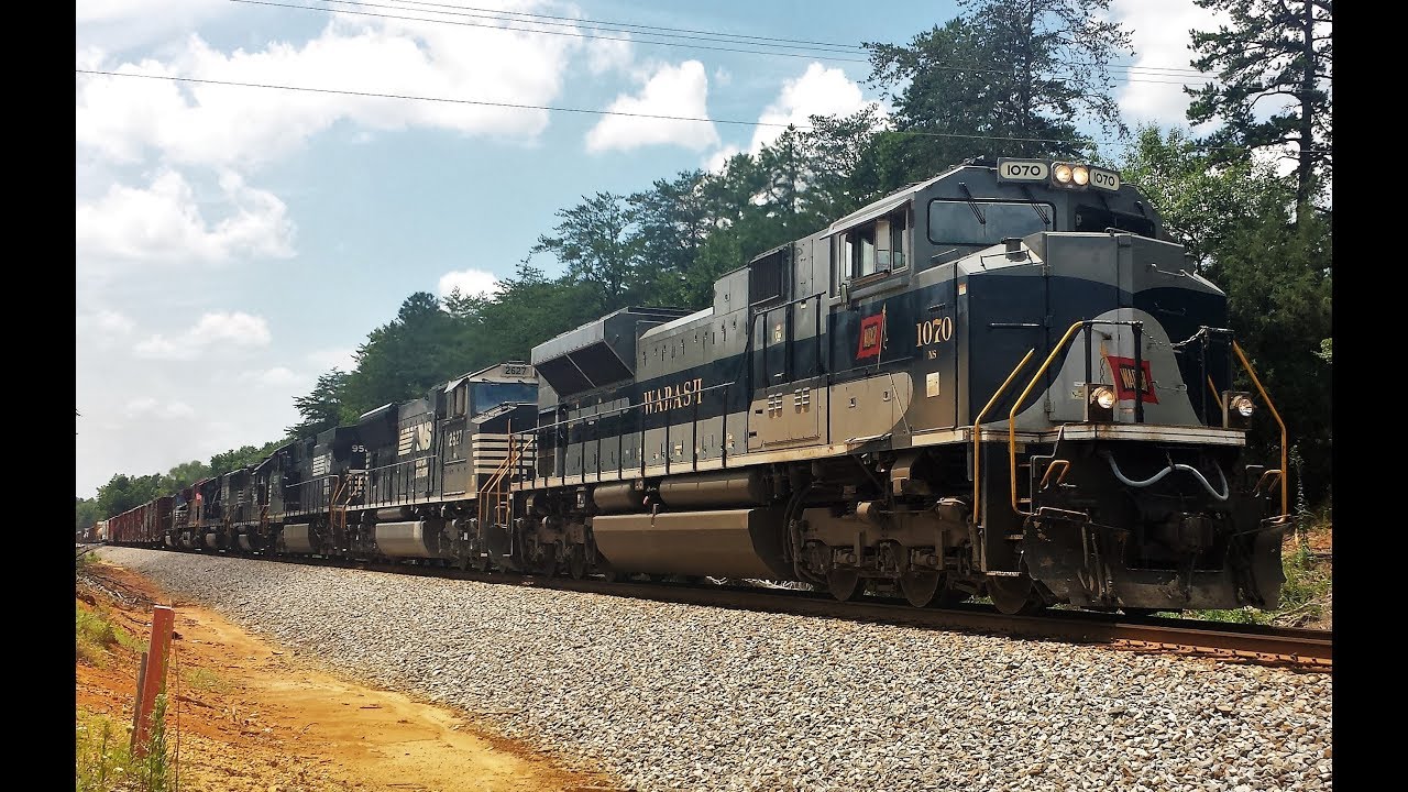 NS Train 154 With NS Locomotive 1070 At Blacksburg SC On The NS Charlotte District Main. - YouTube