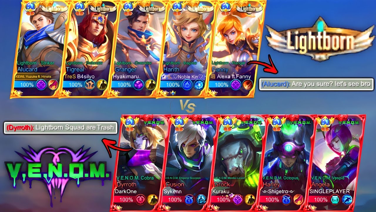 LIGHTBORN VS V.E.N.O.M SQUAD TRASHTALKERS! 🗣️ | THEY SAID LIGHTBORN ARE ...