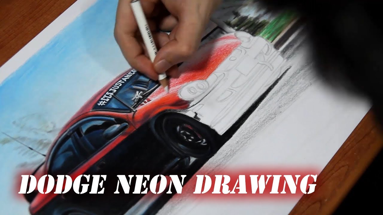 Dodge Neon R/T Car Drawing | Orhan Ozvatan - YouTube