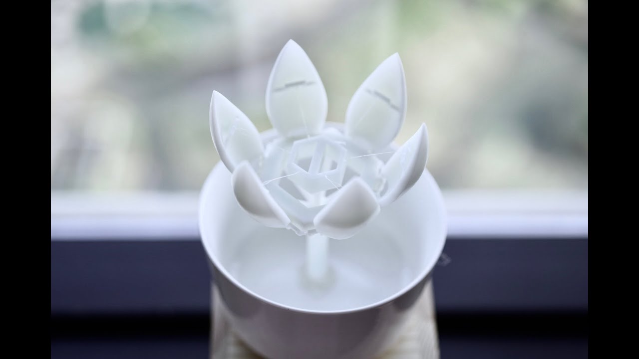 Mechanical Flowers(3D printing) - YouTube
