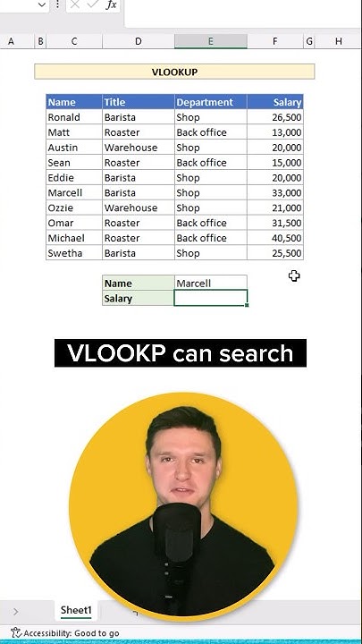 Excel VLOOKUP Explained In 60 Seconds - YouTube