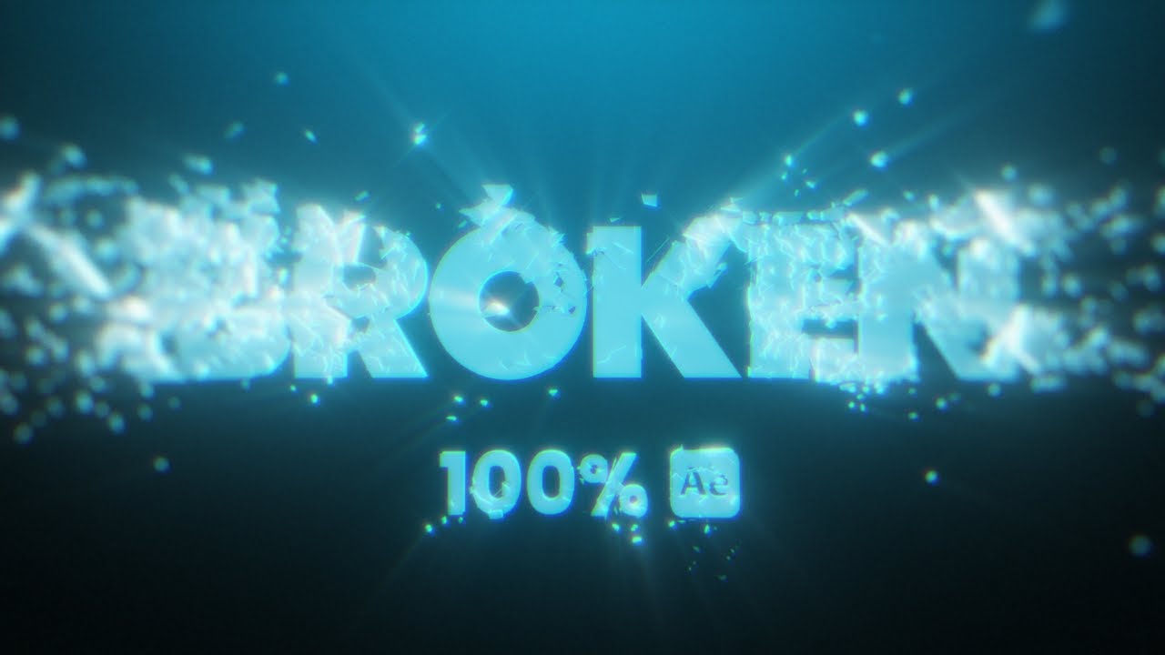 Shattered Title - After Effects Tutorial (Template) - YouTube