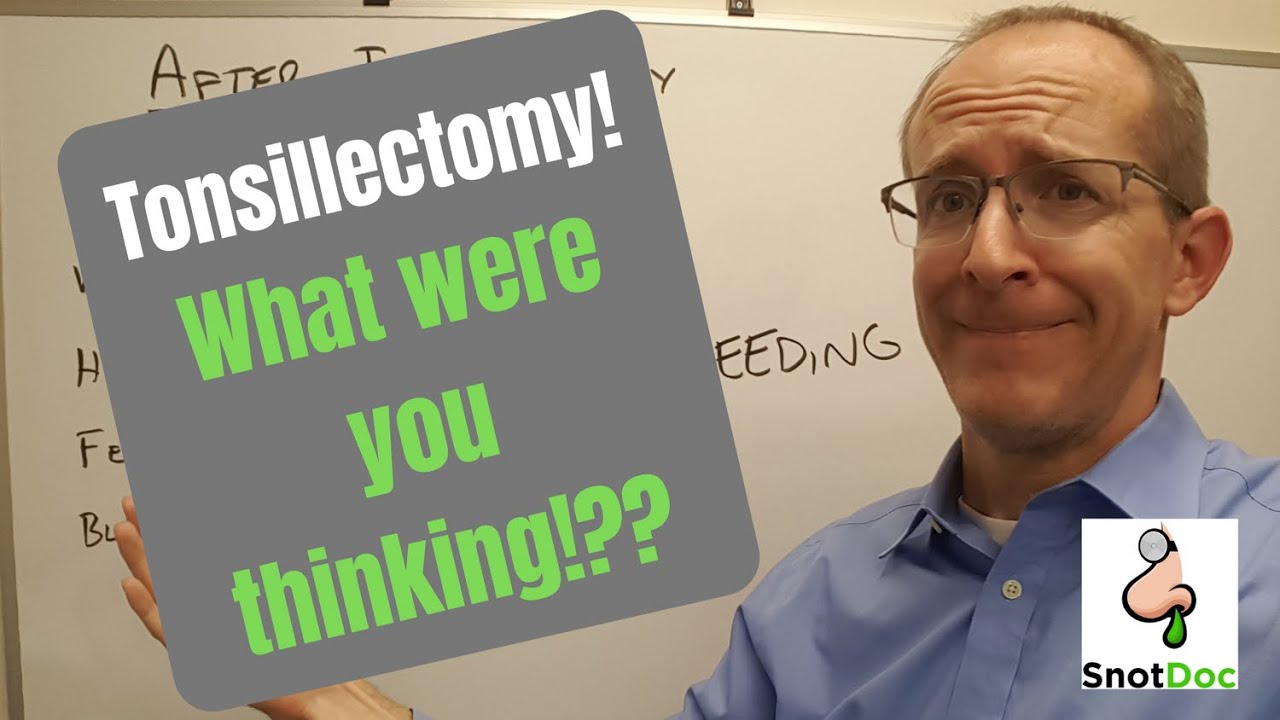 Tonsillectomy - post operative questions - YouTube