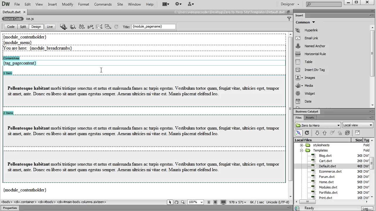 Business Catalyst Incontext Editing | Adobe BC Training - YouTube