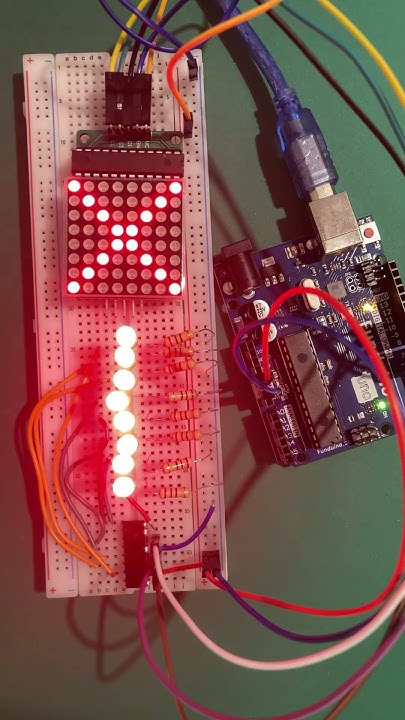 Arduino X max7219 74HC595 dot matrix - YouTube