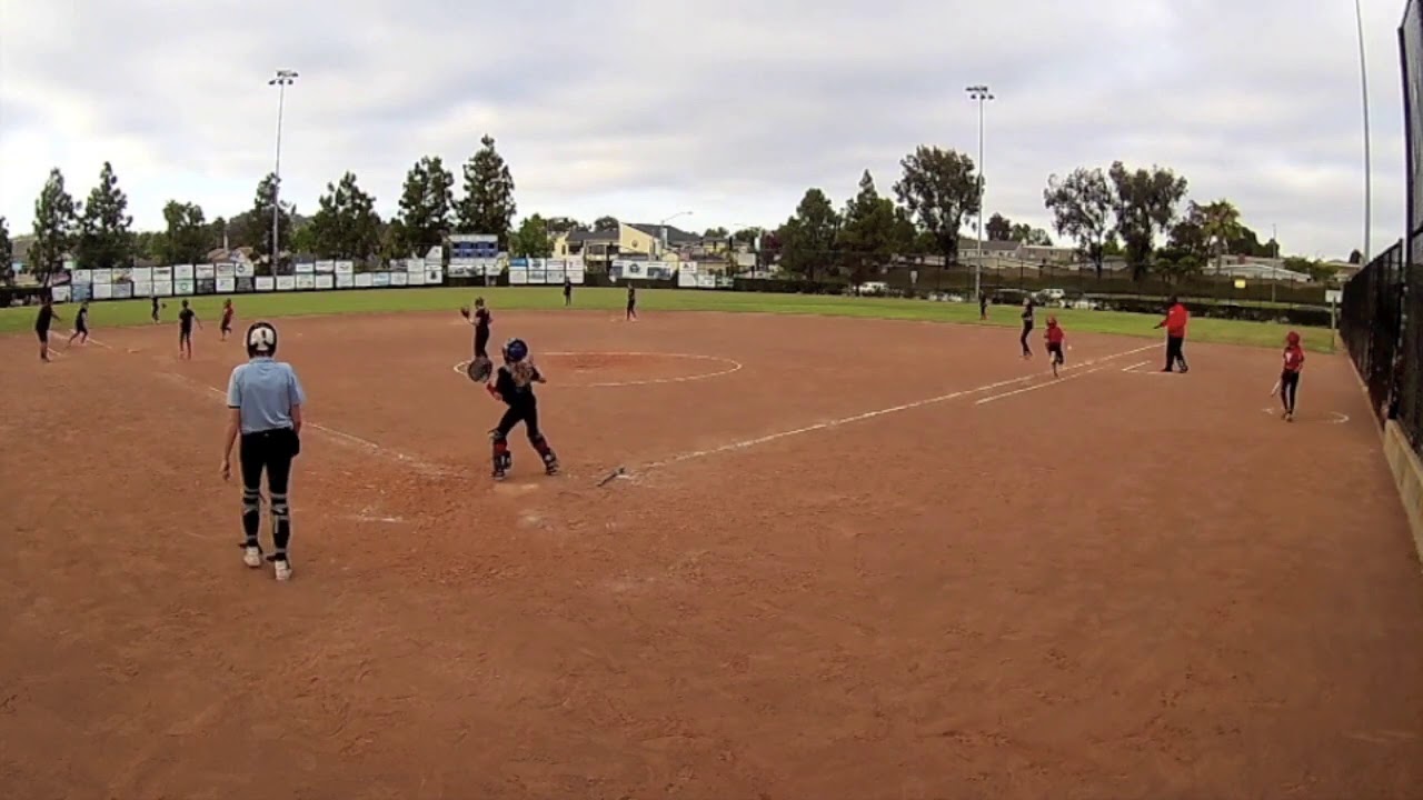 Softball base hit #3 - YouTube