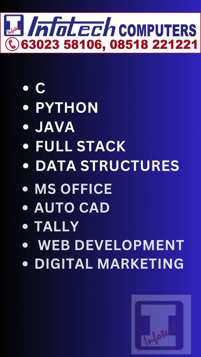 INFOTECH COMPUTERS Bhagya Nagar Kurnool | Programming for BTech Students | C Python JAVA - YouTube