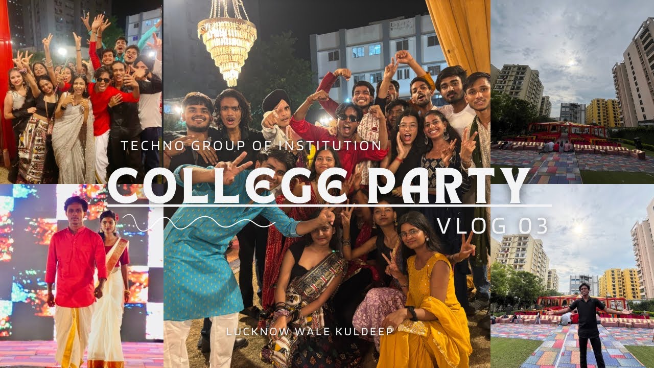 "Iss Party Ne Sabko Hila Diya! 🤯 | Techno College Party" 🎉 #vlog 03 ...