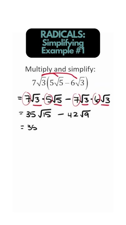 RADICALS - Simplifying a radical (multiply & simplify) #shorts #maths # ...