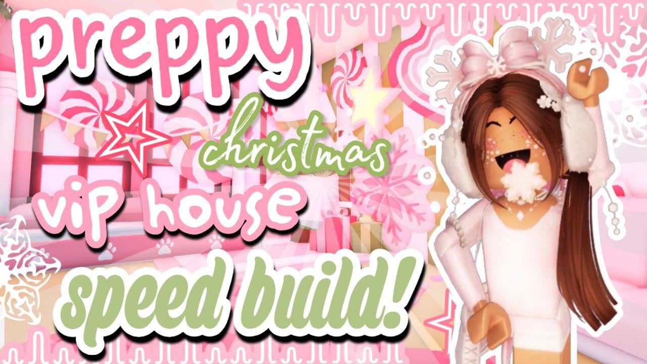 🌲preppy christmas VIP house speed build!🦢🎀 - YouTube