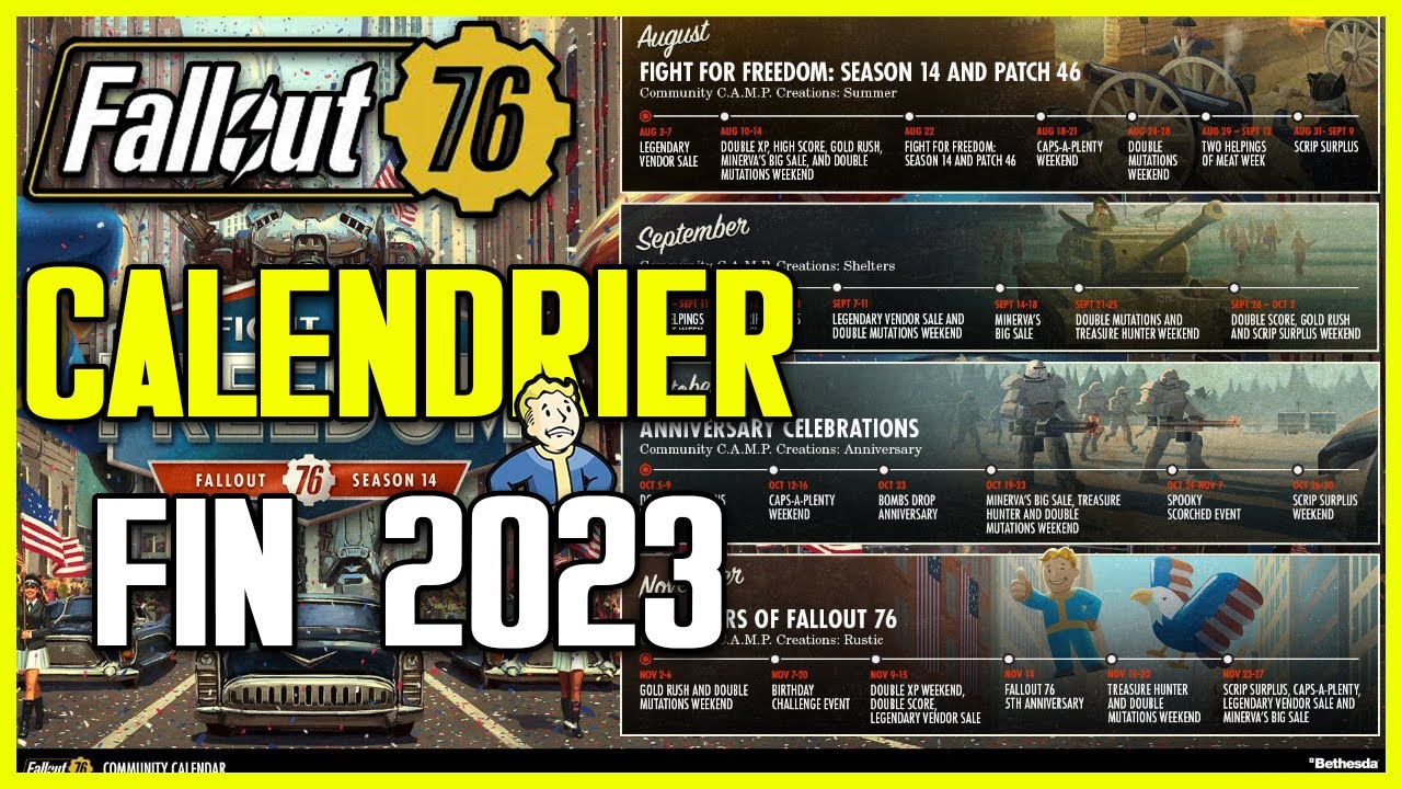 Fallout 76 - LE CALENDRIER DE LA COMMUNAUTÉ ! [FIN 2023] - YouTube