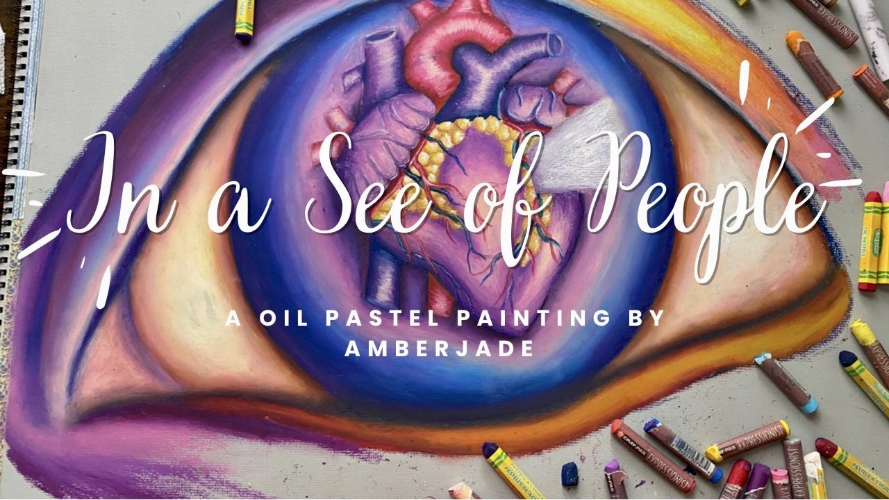 Oil Pastel Drawing/In a See of People... - YouTube