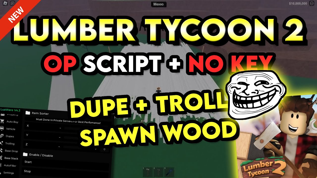 [NO KEY] Lumber Tycoon 2 OP Script (Auto Wood, Dupe, TROLL) PASTEBIN ...
