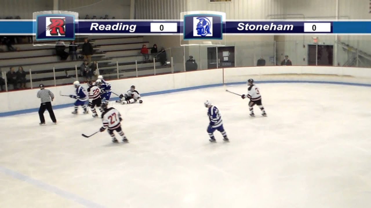 Reading Rockets vs. Stoneham Spartans High School Hockey (1-9-13) - YouTube