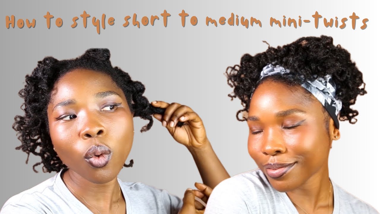 Mini twists turned curly high puff for all hair types - YouTube