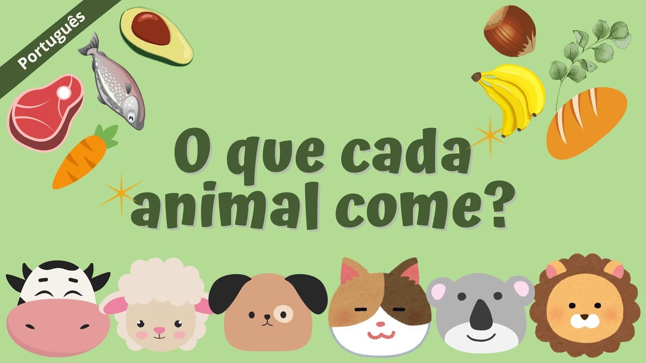 O que cada animal come? 🐮🐶🐱 | Jogo divertido e educativo para crianças ...