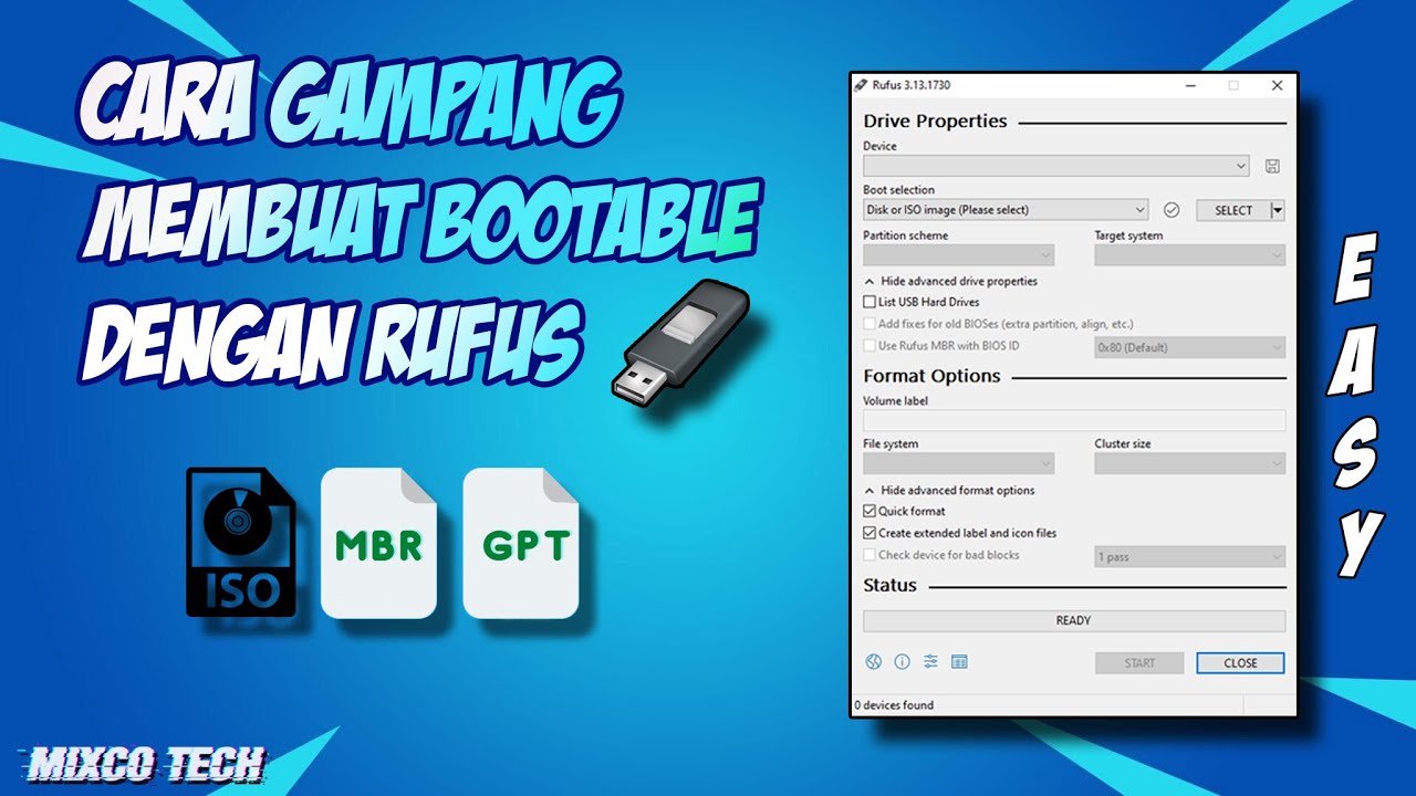 CARA MEMBUAT FLASHDISK BOOTABLE MENGGUNAKAN RUFUS | ALL OS - YouTube