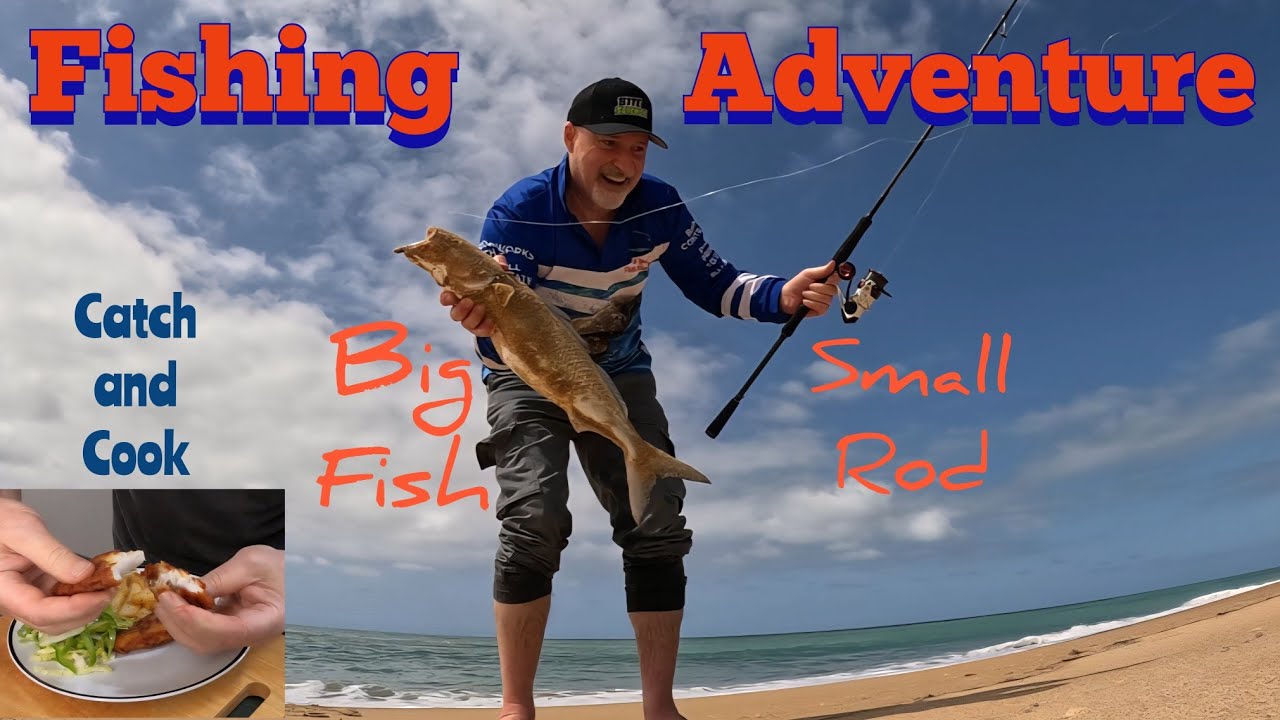 Fishing Adventure. Big Salmon, Little Rod. Catch & Cook - YouTube