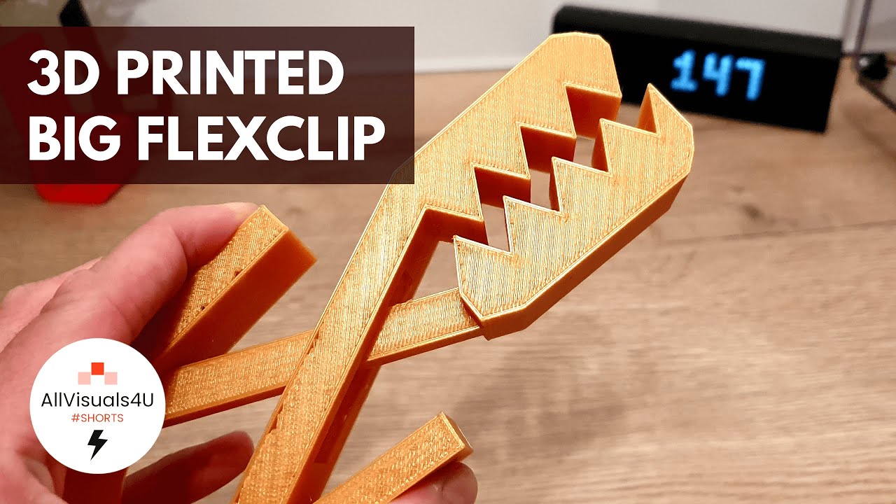 💥 3D Printed Chip Bag Clip - FlexClip 3D Print - Print In Place 3D ...