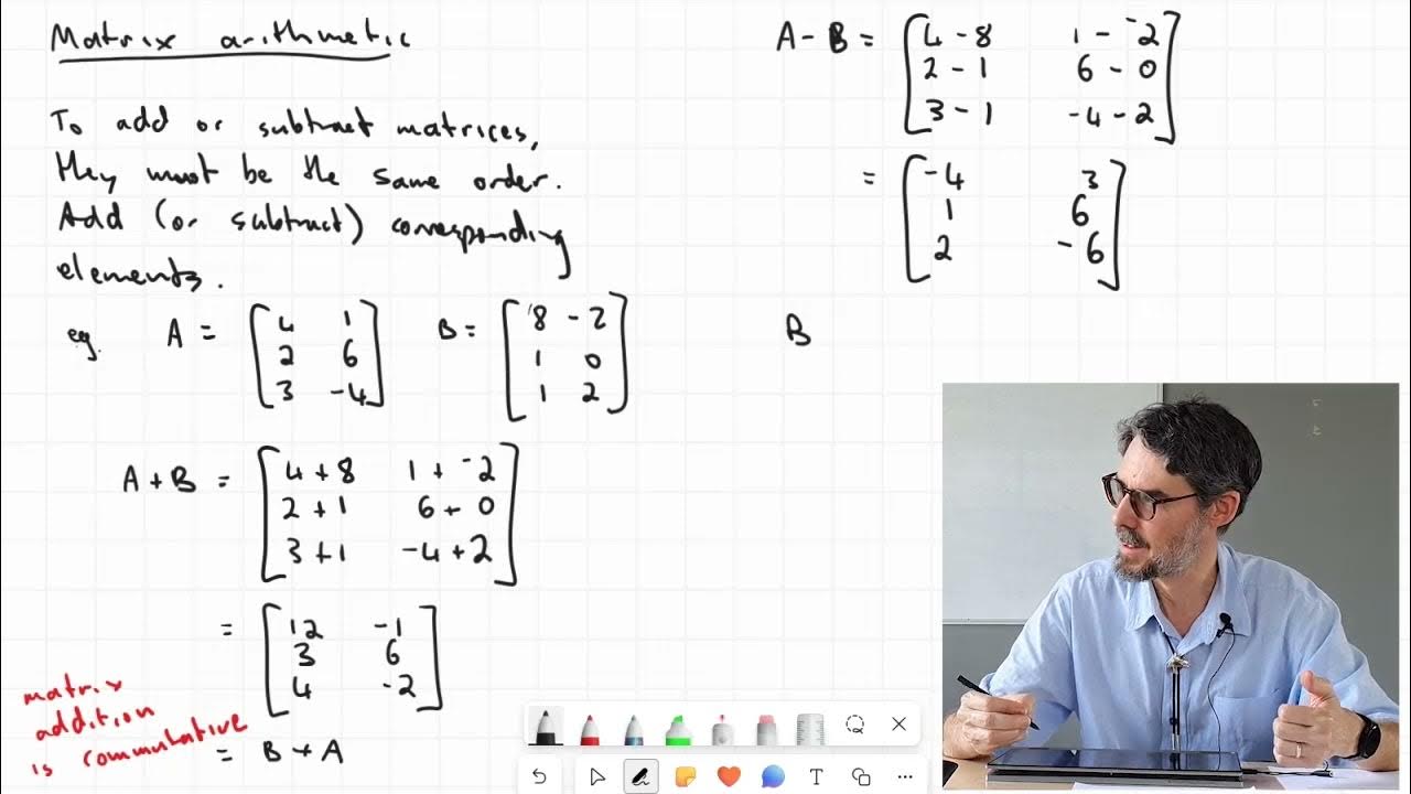Basic matrix arithmetic - YouTube